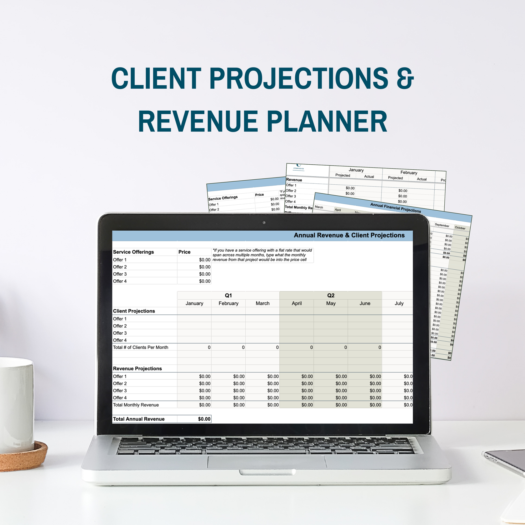 Client Projections & Revenue Planner – The Visionary Vault by Upwell ...