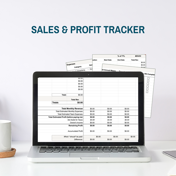 Sales & Profit Tracker – The Visionary Vault by Upwell Strategies